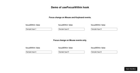 Usefocuswithin Codesandbox