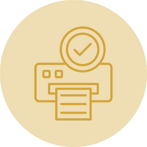Printer Line Yellow Circle Icon 44072082 Vector Art At Vecteezy