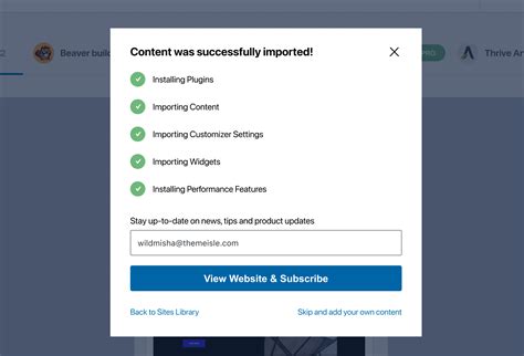 Add A Subscribe Option After Site Import Issue Codeinwp Neve