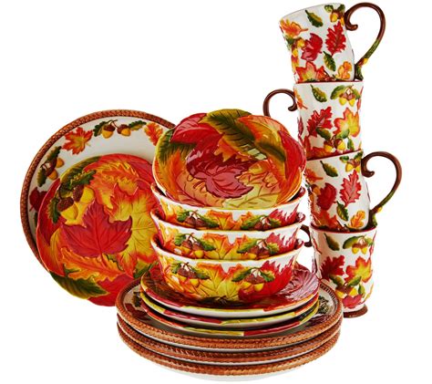 Temp Tations Pumpkin Or Harvest 16pc Dinnerware Set Page 1 —