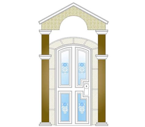 Elevation Main Gate Autocad File