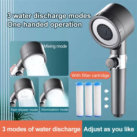 German High Pressure Shower Head Massage Multifunctional One Button