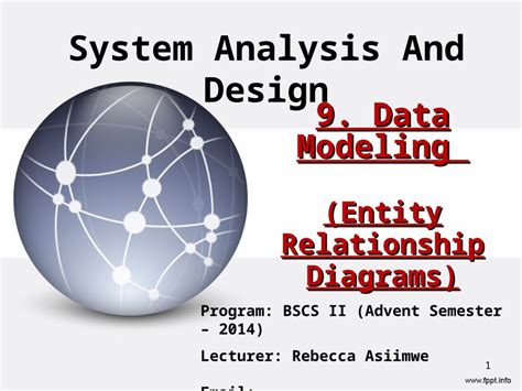 Ppt 9 Data Modeling Entity Relationship Diagrams System Analysis And Design Program Bscs