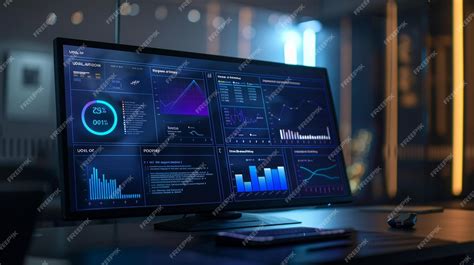 Modern Sleek Interactive Dashboard Webinar Image Premium Ai Generated Image