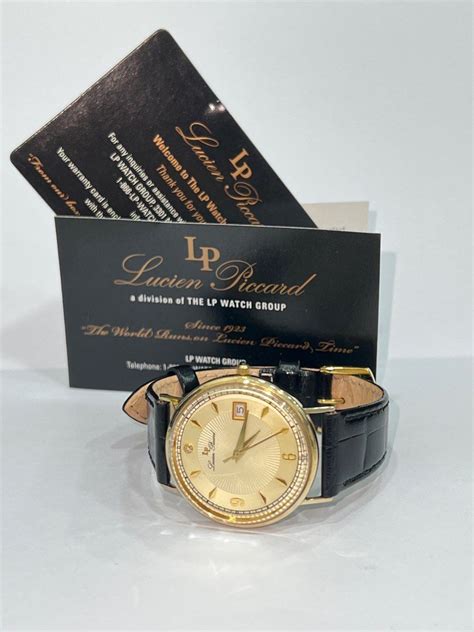 Vintage Lucien Piccard 14k Solid Gold Watchw0746 Mens Fashion
