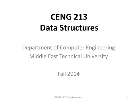 Ppt Ceng 213 Data Structures Powerpoint Presentation Free Download