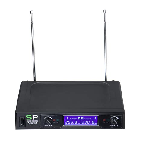 V3002 Vhf Wireless Microphone System 2pcs Handheld Lcd Mic With 2 Ch R Electronic Pro