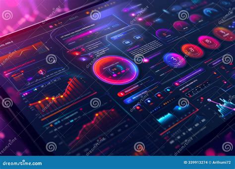modern colorful user interface dashboard design futuristic aesthetic