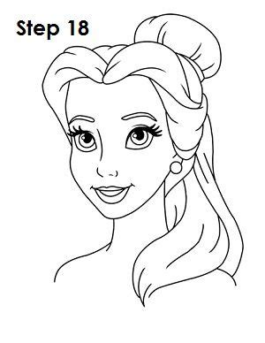 How To Draw Belle Princess Drawings Disney Drawings Sketches Easy Disney Drawings
