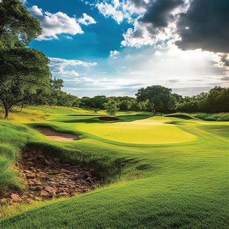 Premium Ai Image Golf Field Generative Ai