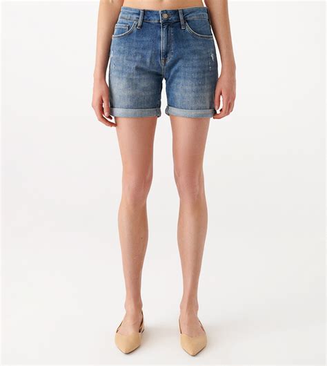 Buy Mavi Pixie Roll Up Hem Denim Shorts In Indigo 6thstreet Uae