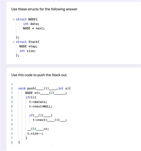 Solved Use These Structs For The Following Answer Struct
