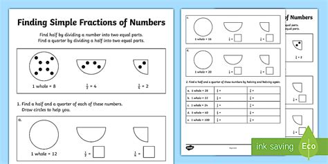 Editable Fractions Of Number Amounts Worksheet Twinkl
