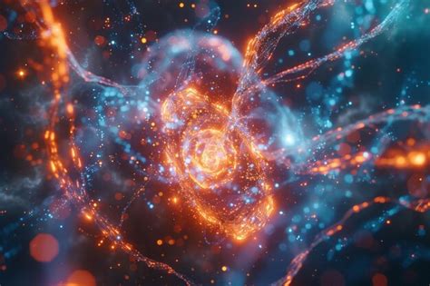 Premium Photo Experience The Dynamic Dance Of Quantum Particles Generative Ai