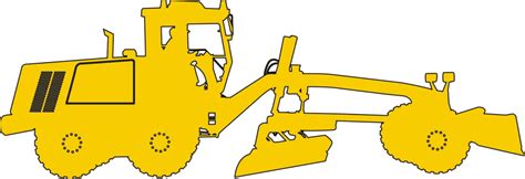 Yellow Road Grader Building Equipment Road Building Vector Building