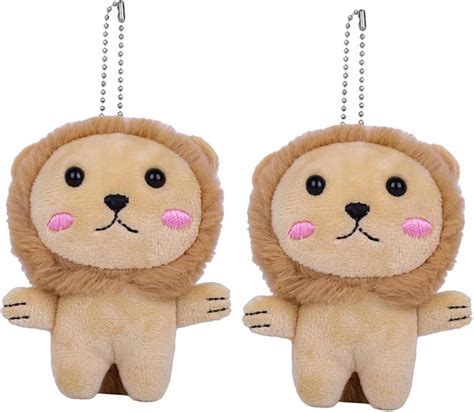 Jp Exceart 2個 リトルライオンペンダント バッグハンギングペンダント ぬいぐるみキーペンダント