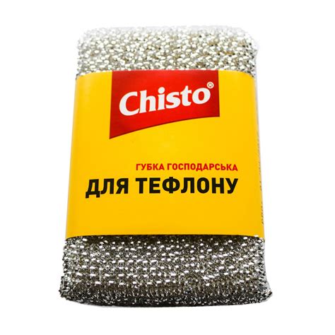 Губка хозяйственная Chisto для тефлона, 1 шт - купить на EVA.UA