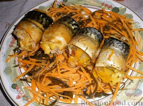 Рецепт: Рулетики из скумбрии на RussianFood.com