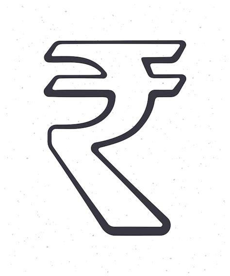 Premium Vector Hand Drawn Doodle Of Indian Rupee Sign Outline Vector