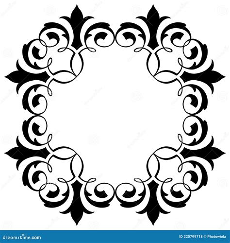 Black Decorative Frame On A White Background Stock Vector