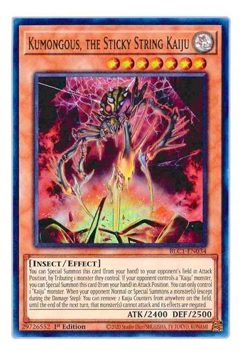 Yugi Oh Kumongous The Sticky String Kaiju Blc1 En034 Ultra MercadoLibre
