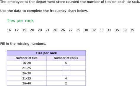 IXL Create Frequency Tables Year 6 Maths Practice