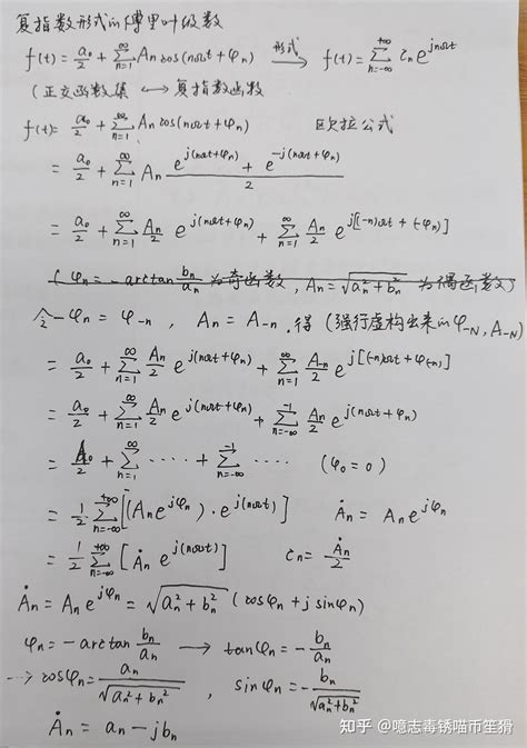 傅立叶级数由三角函数形式向复指数形式的推导 知乎