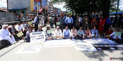 विद्यालय शिक्षा विधेयक सच्याउन सडकबाट दबाब तस्बिरसहित Himal Press