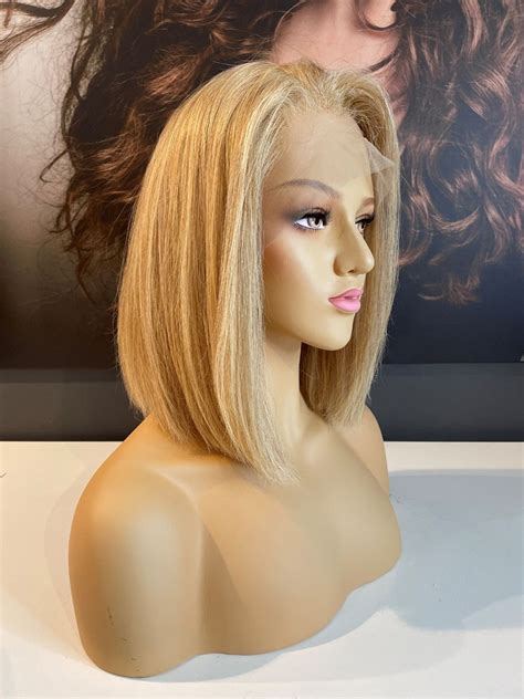 Jen Sandy Blonde Bob Wig No Root Crown Couture