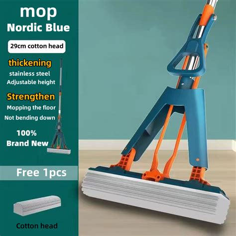 Glue Cotton Mop Absorbent Sponge Mop Floor Mop Microfibre Pad Washing