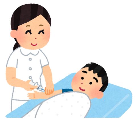 タオルで固定されて注射を受ける子供のイラスト かわいいフリー素材集 いらすとや