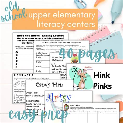 Literacy Centers For Intermediate Classrooms 50 Ccss Aligned