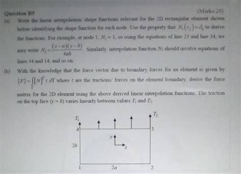 Solved Question B5 Marks20 Write The Linear Interpolation