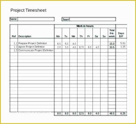 Project Timesheet Template Free Of Free Line Printable Timesheet Template Sample Blank Word