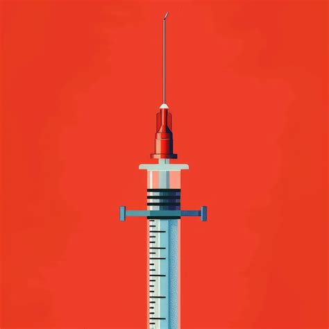 Premium Photo Precision Injection Detailed Syringe Vector Illustration