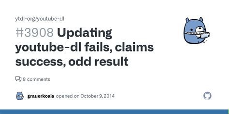 Updating Youtube Dl Fails Claims Success Odd Result · Issue 3908