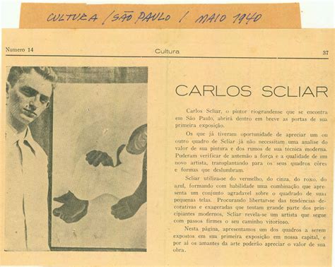 Carlos Scliar Em São Paulo Abrirá Em Breve As Portas De Sua
