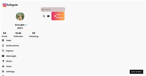 Instagram Codesandbox