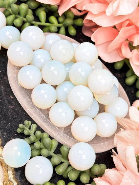 Small White Opalite Spheres For Sale Contempo Crystals