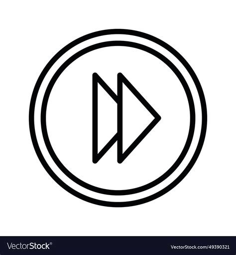Forward Button Icon Royalty Free Vector Image Vectorstock