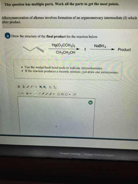 Solved Alkoxymercuration Of Alkenes Involves Formation Of An
