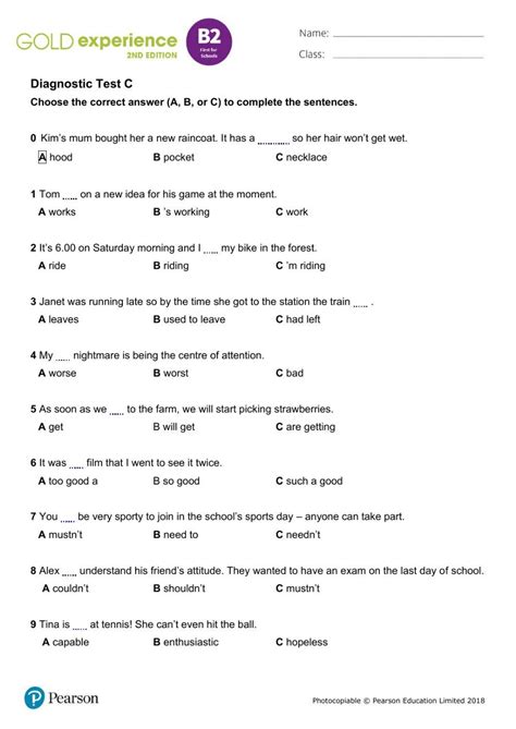 Kec Placement Test B2 Level 5757341 Liveworksheets