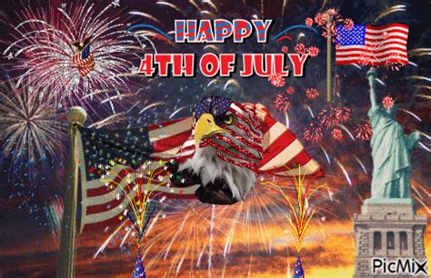 Happy 4th Of July 🗽🎇🎆 Free Animated  Picmix