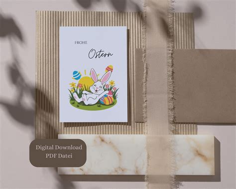 Druckbare Ostern Karte Mit Beschriftung Frohe Ostern Süße Karte Oster