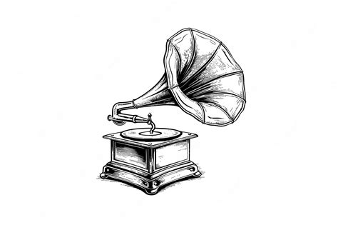 Premium Vector Retro Phonograph Gramophone Vintage Engraved Vector