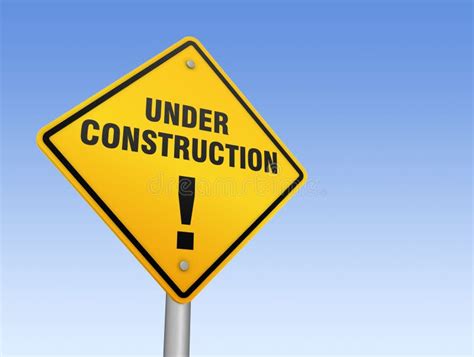 Under Construction Road Sign Stock Illustration Illustration Of