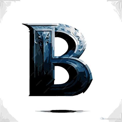 Premium Vector English Latter B 2d Vector White Background