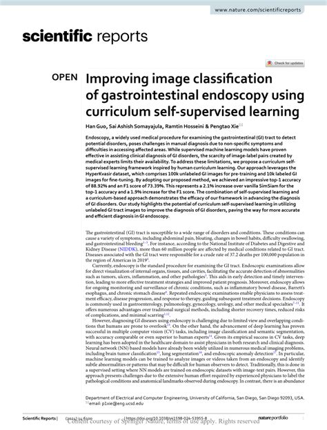 PDF Improving Image Classification Of Gastrointestinal Endoscopy Using Curriculum Self