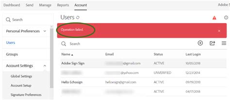 account admin unable to deactivate user getting an error operation