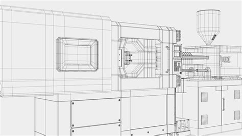 애니메이션 준비가 완료된 Cnc 플라스틱 사출 성형기 3d 모델 Turbosquid 2071576